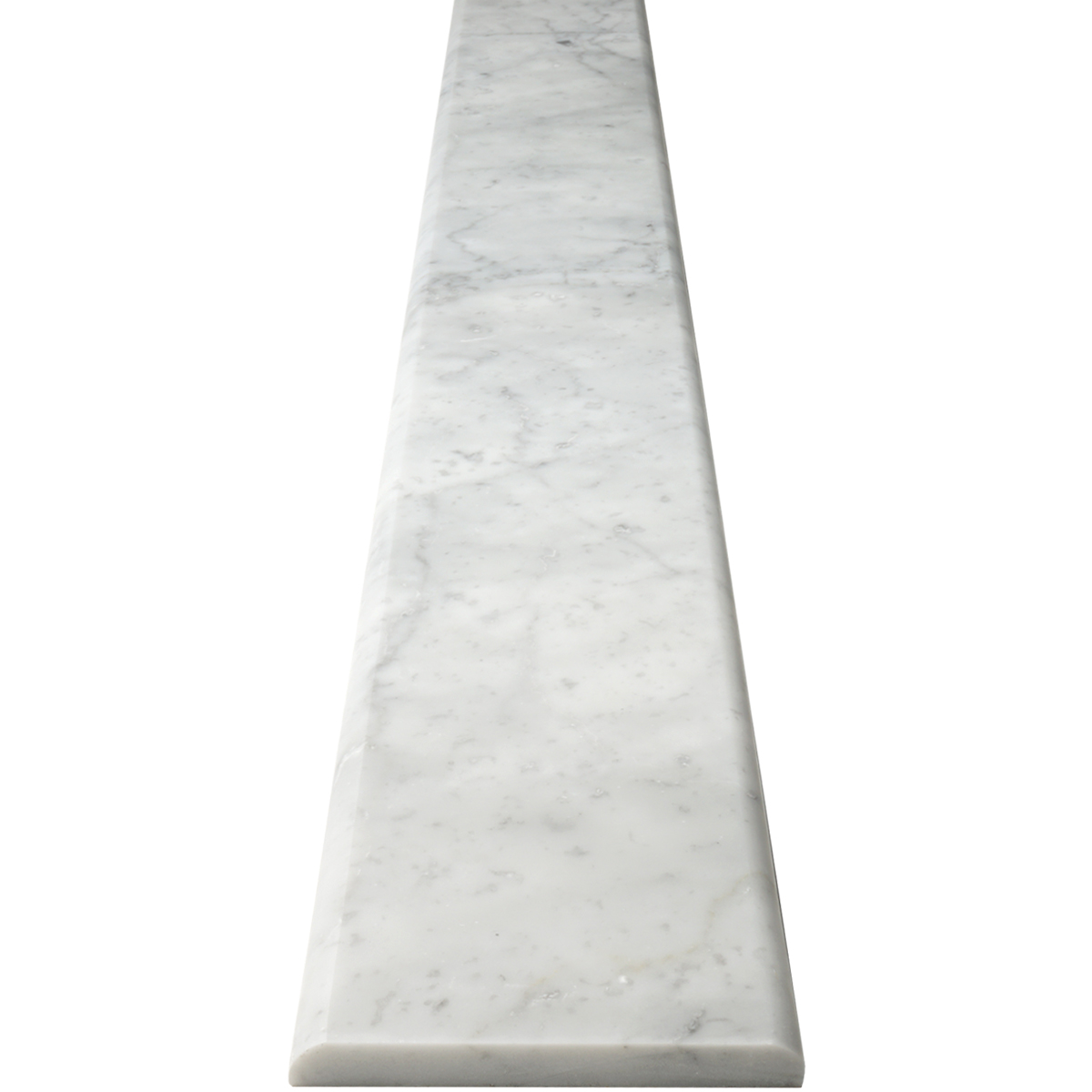 10 X 48 Bullnose Edge Threshold Saddle Italian Carrara Honed 10 X 48 Bullnose Edge Threshold Saddle Italian Carrara Honed