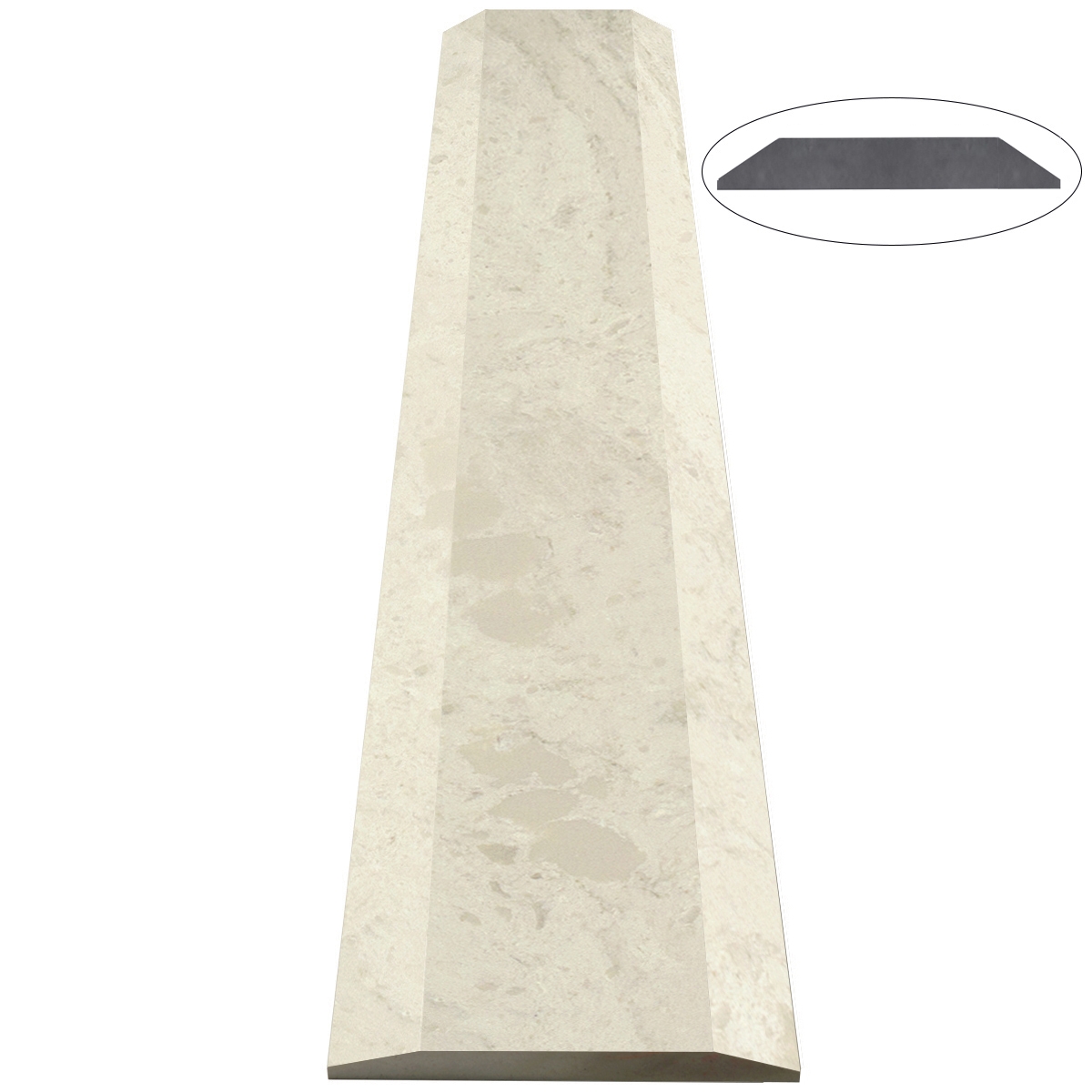 10 x 48 Double Hollywood ADA Threshold Saddle | Madreperola Creamy ...
