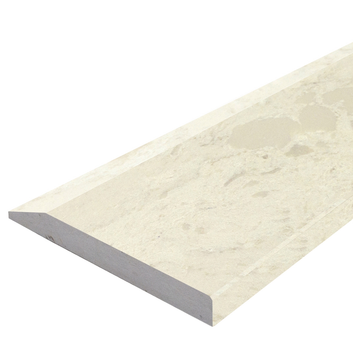 10 x 72 Hollywood Threshold Saddle | Madreperola Creamy Beige Stone