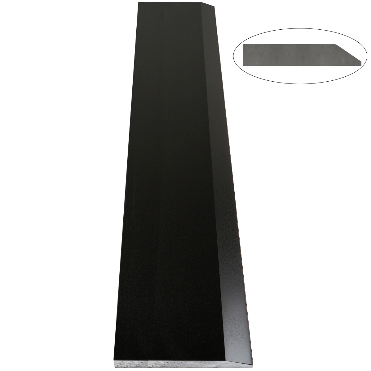 7 x 36 Hollywood Saddle Threshold | Absolute Black Honed Granite