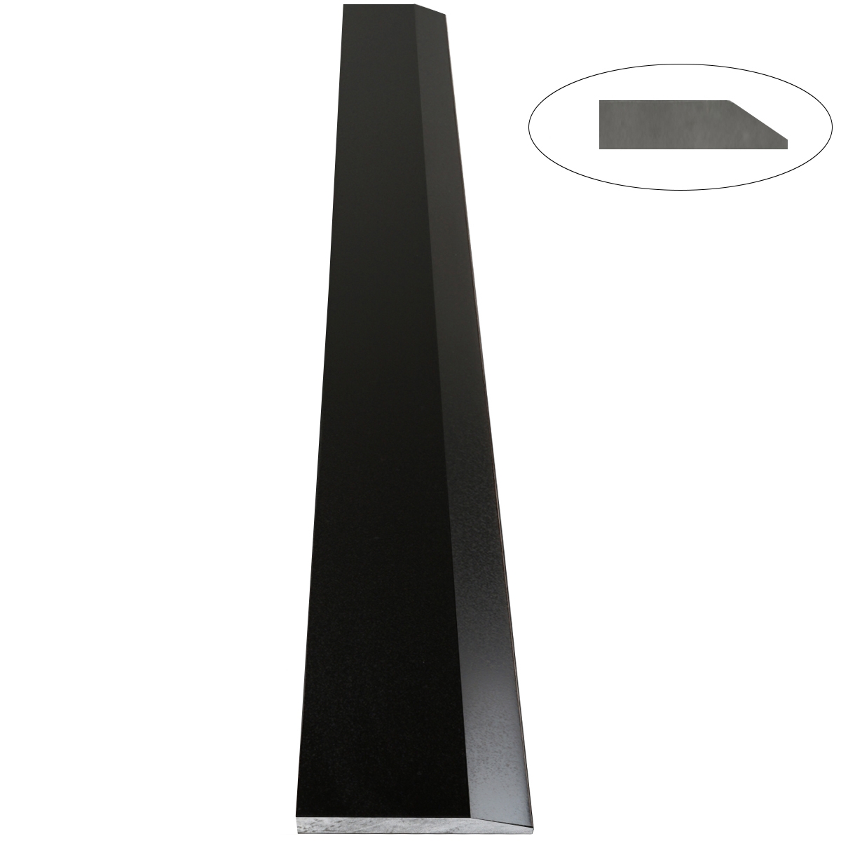 4 x 60 Hollywood Saddle Threshold | Absolute Black Honed