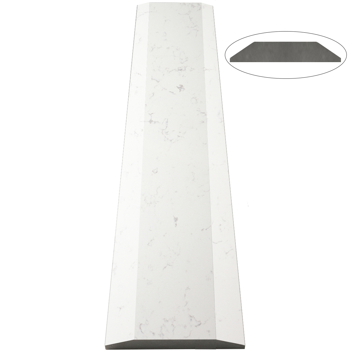 Double Hollywood Saddle Threshold | Bianco Carrara Stone